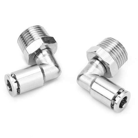 Conector Rápido Neumático De Grados 2 Piezas Codo De Níquel De Cobre