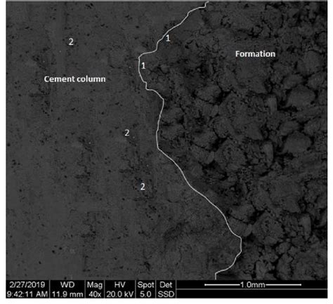 Sem Photograph For The Cement Formation Interface Containing 3 Nt