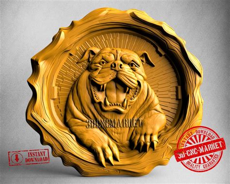 Dog 3d Stl Model 11443 For Cnc Router Engraver Carving Machine