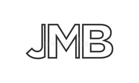 Jmb Logo Design Template With Strong And Modern Bold Text Initial Based Vector Logotype