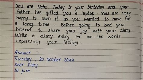 Diary Entry For Class 9 Questions At Lori Santiago Blog