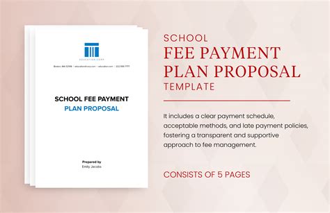 School Fee Payment Plan Proposal Template in Word, PDF, Google Docs - Download | Template.net
