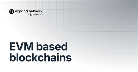 Evm Based Blockchains Work