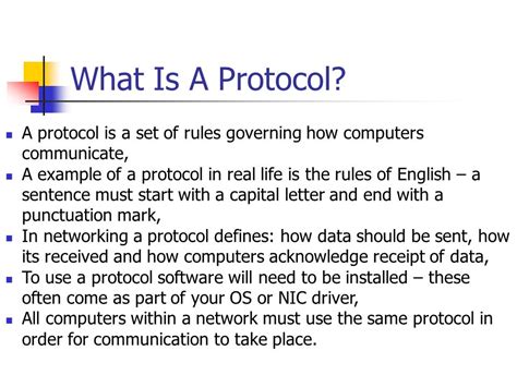 Mr C Johnston Ict Teacher G055 Lecture 10 Network Protocols Ppt Download