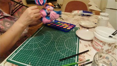 Ватная игрушка Влюблённые птички Часть 2 Завершение Youtube