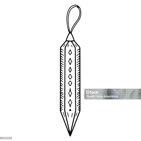 Hand Drawn Doodle Crystal Isolated On White Background Crystal A Symbol
