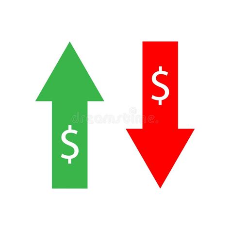 Lowering Infographic Chart Showing Cost Reduction Stock Illustration