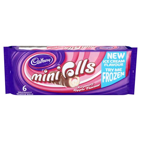 Cadbury 6 Mini Rolls Raspberry Ripple Flavour Iceland Foods