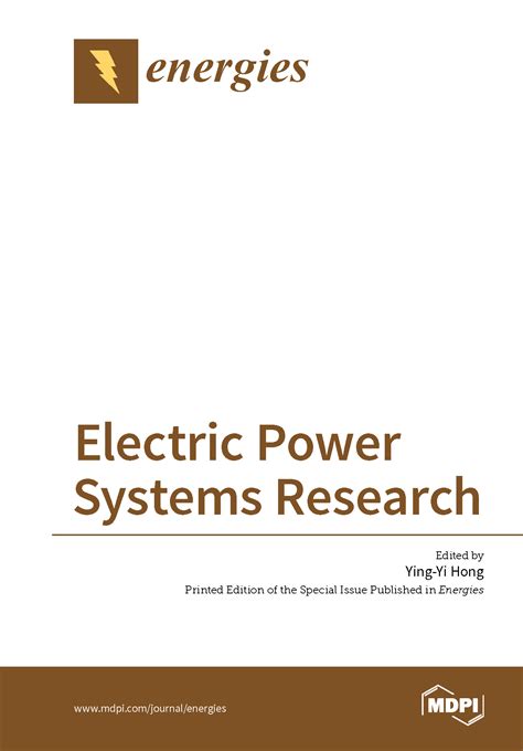 Electric Power Systems Research Mdpi Books