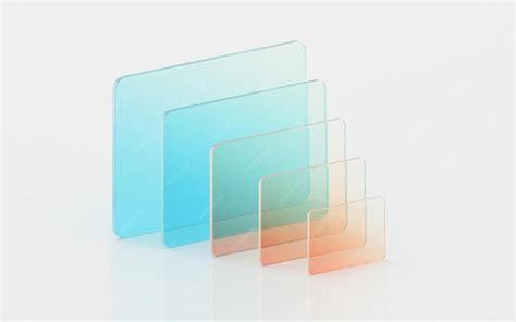 Premium Photo Gradient Glass With White Background 3d Rendering