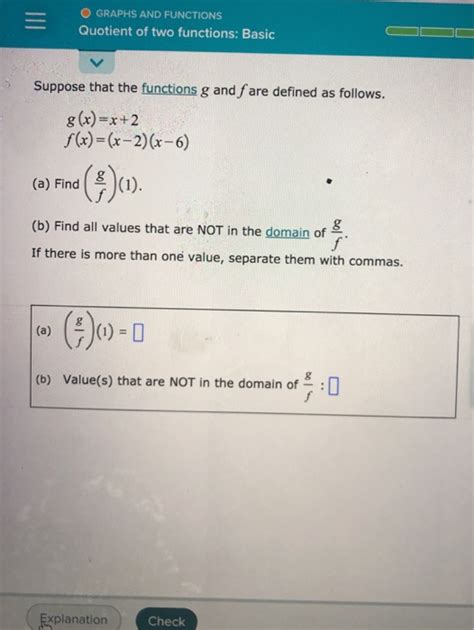 Solved Ographs And Functions Quotient Of Two Functions Chegg