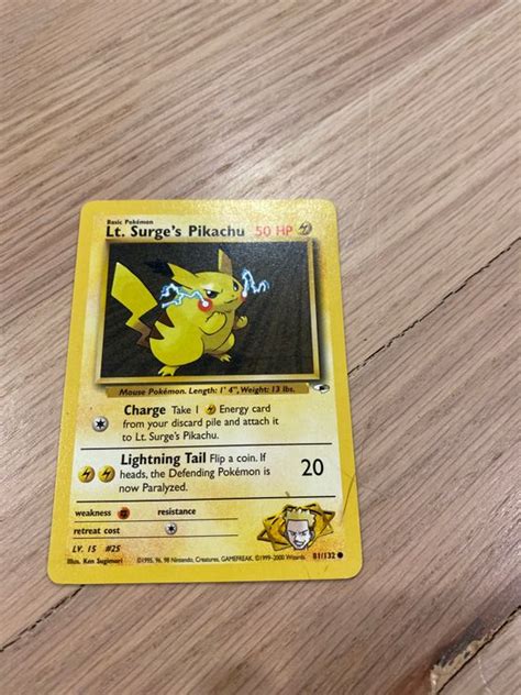 Mavin Lt Surges Pikachu