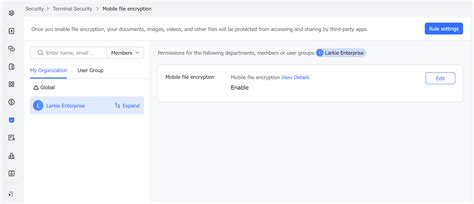 Admin Activate Mobile File Encryption