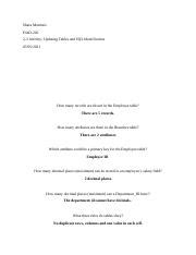 Updating Tables And SQL Identification Shara Martinez Docx Shara