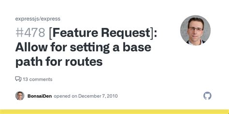Feature Request Allow For Setting A Base Path For Routes Issue