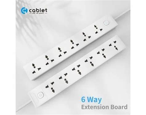 Cablet 6010 45 6 Universal Socket 1 Switch And 45m Heavy Duty Cable
