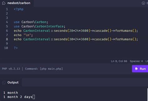 Php Month Equivalence And Unit Restriction In Forhumans Function