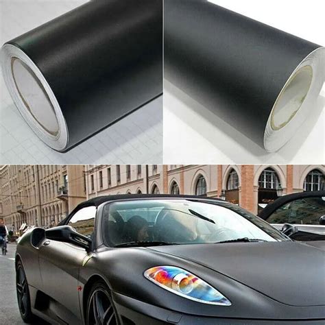 Cm Matte Black Vinyl Film Wrap Car DIY Sticker Vehicle Decal D Car Matte Matte Black