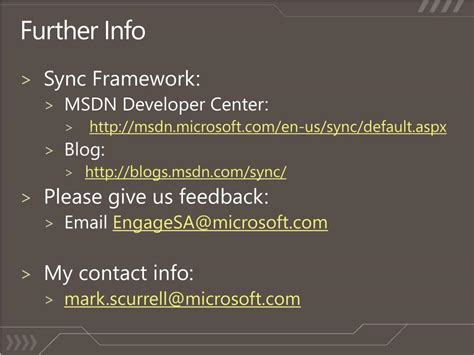 Ppt Using The Microsoft Sync Framework To Connect Apps To The Cloud