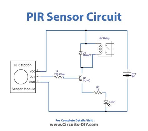 Simple Pir Sensor Circuit Sl100 Sensor Circuit Electronic Circuit