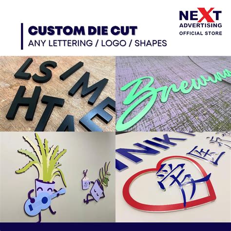 Custom Die Cut 3d Lettering Shapes Logo Signage Cnc Router Die Cut Service Shopee Malaysia