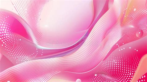 Vibrant Pink Abstract Wave Background With Dynamic Lines And Dots Stock Image Image Of Style