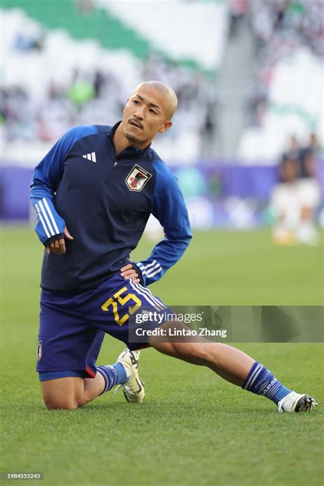 Maeda Daizen Of Japan Warm Up Prior To The Afc Asian Cup Quarter