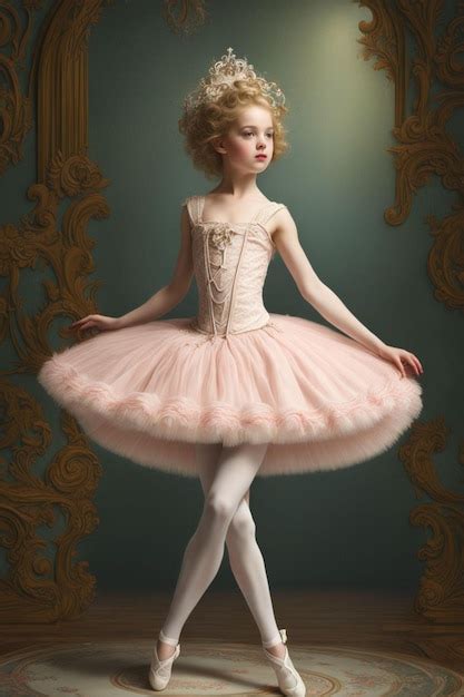 Premium Vector Curly Young Ballerina