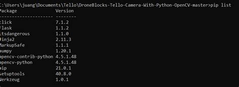Problem With The Lesson Connecting To Tello In The Opencv Tello Coding Droneblocks Drone
