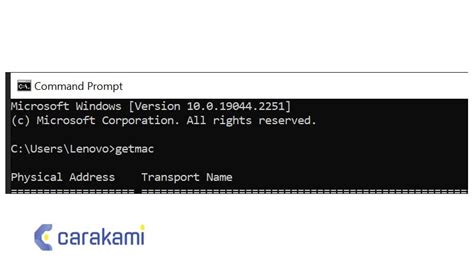 Cara Liat Mac Address Laptop 100 Mudah