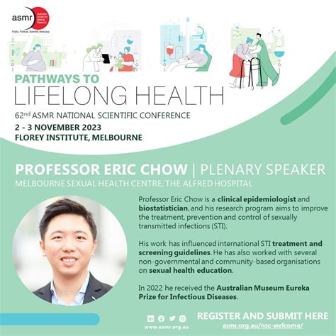 Professor Eric Chow Is A Clinical Epidemiologist And Biostatistician At The Melbourne Sexual