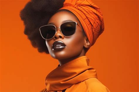 Premium Ai Image Beauty Portrait Of African American Woman Generative Ai