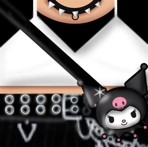 Free Roblox T Shirt Black Kuromi Shirt With White Crop Top Ropa De