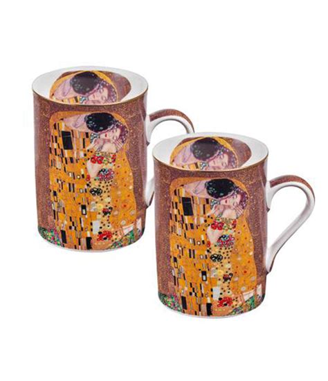 Комплект 2 броя чаши Целувката Двадесета годишнина порцеланова сватба