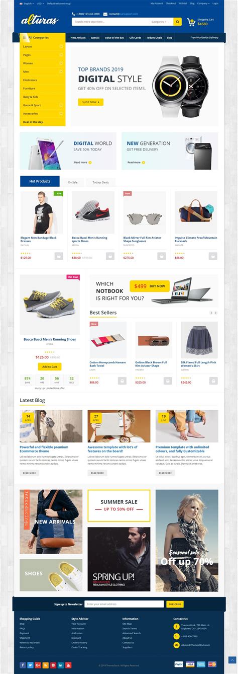 Responsive Ecommerce Html Website Template Html Templates Selling Clothes Html