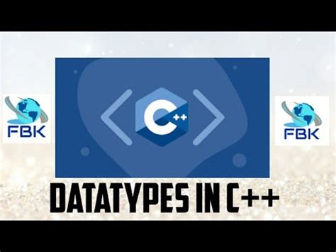 Datatypes In C YouTube