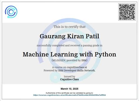 Machinelearning Datascience Ai Supervisedlearning Gaurang Kiran Patil