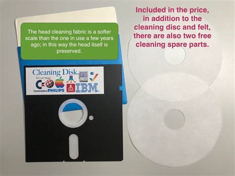 Head Cleaning Pulisci Testine Disk Drive 525 Floppy Clean 2