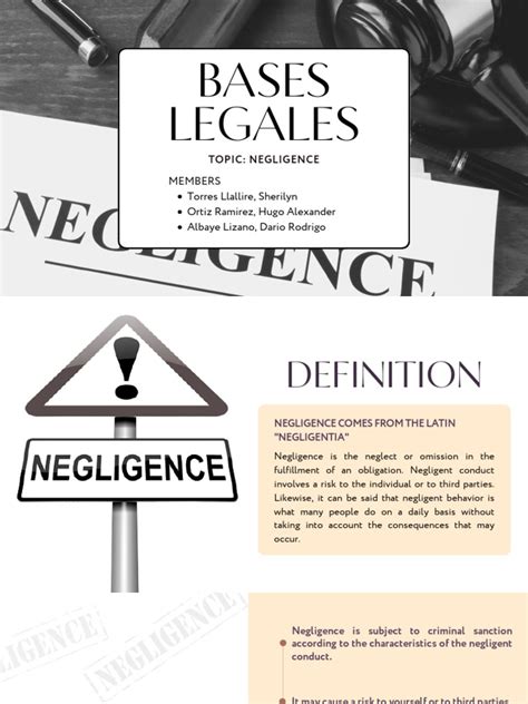 Presentation Of Negligence Pdf