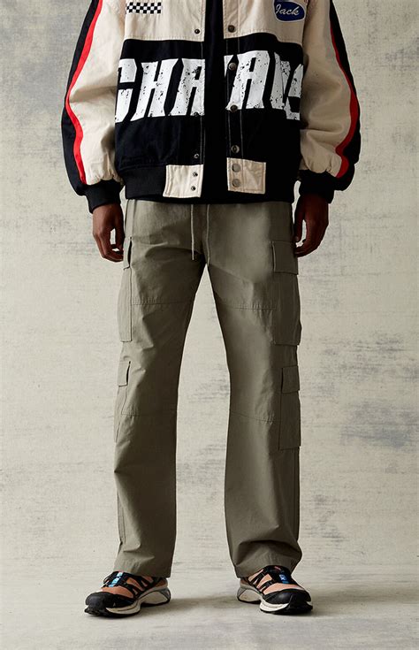 Pacsun Olive Baggy Cargo Pants Pacsun