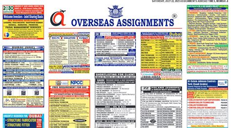 Assignment Abroad Times 22nd July 2023 — Assignment Abroad Times