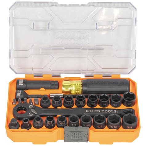 Knect™ Essential Pass Through Impact Socket Set Sae Metric 28 Piece