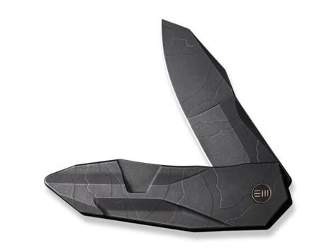 We Knife Solid Titanium Black Etching Pattern Böker Solingen