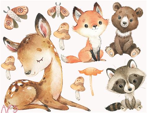 Vinyl Sticker Fuchs Sticker Bär Sticker Woodland Sticker Etsy de