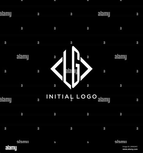 Lg Initial Monogram With Rhombus Shape Logo Design Ideas Stock Vector Image Art Alamy