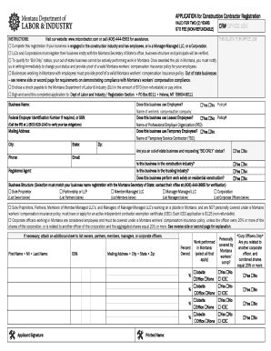 Fillable Online Construction Contractor S Registration Application Fax