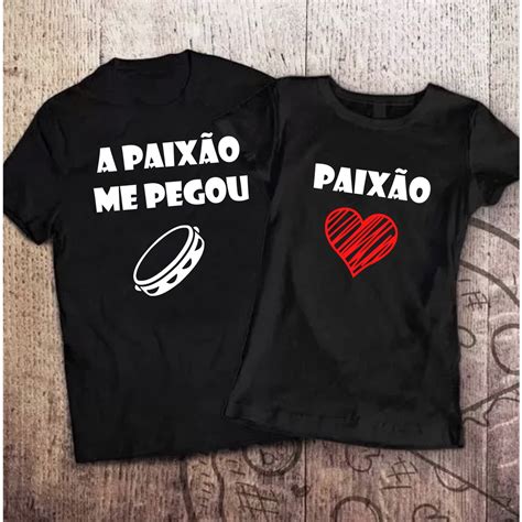 Camiseta Casal Namorados A Paixão Me Pegou Carnaval Elo7