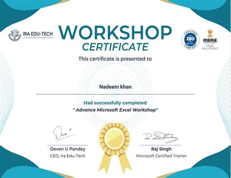 Nadeem Khan On Linkedin Completed Advance Microsoft Excel Workshop