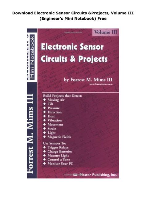 Download Electronic Sensor Circuits And Projects Volume Iii Engineer S