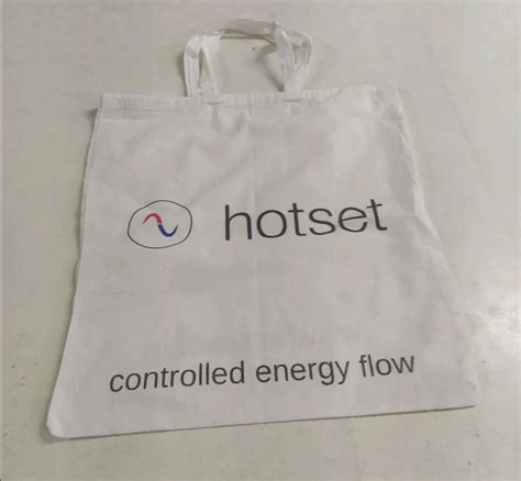 Handled Whitebase White Loop Handle Cotton Shopping Carry Bag